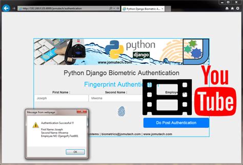 Python Django Biometric Authentication Joseph Mwema Biometrics Engineer
