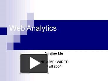 Web Analytics Presentation Free To View