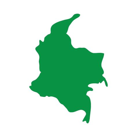 Green Colombia Map On White Background 52532513 Vector Art At Vecteezy