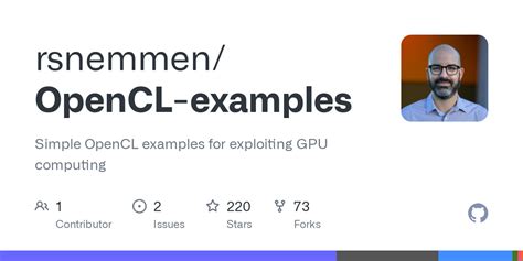 Github Rsnemmenopencl Examples Simple Opencl Examples For