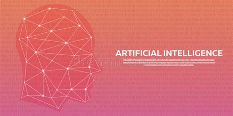 Artificial Intelligence Cybernetic Brain Binary Code Vector
