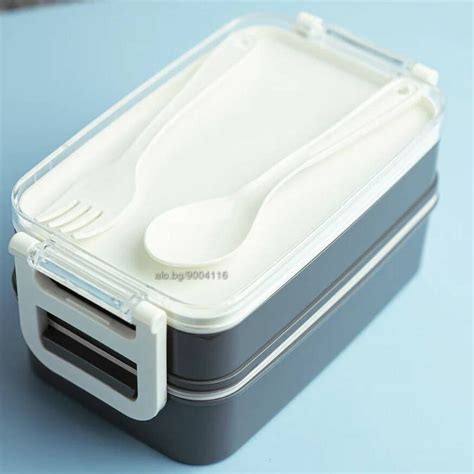 3849 Кутия за храна с 2 отделения и прибори Съдове Сервизи Прибори Добрич Кат номер