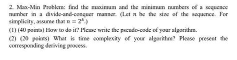 Solved Max Min Problem Find The Maximum And The Minimum Chegg