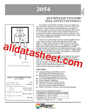 3054 Datasheet(PDF) - Allegro MicroSystems