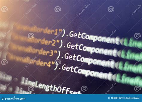 software development c sharp c code close up stock image image