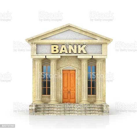 비즈니스 개념 흰색에 고립 된 은행 건물 3d 일러스트레이션 0명에 대한 스톡 사진 및 기타 이미지 0명 3차원 형태 개념 Istock
