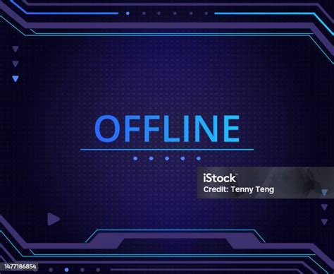라이브 게임 스트림 배너입니다 오프라인 게임 스트리밍 인터페이스 Mmo 스트림 대기 모드 평면 벡터 배경 그림 화려한 게임 방송