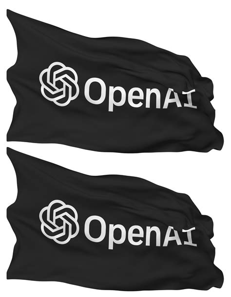 chatgpt openai flag waves isolated in plain and bump texture with