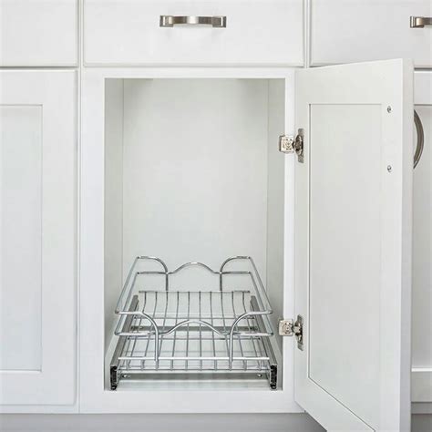 REV A SHELF X Single Pull Out Basket Chrome Rev A Shelf WB CR