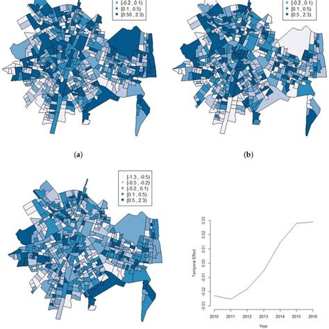 Ac Spatial Effect For The Years 2010 2013 And 2016 Respectively Download Scientific