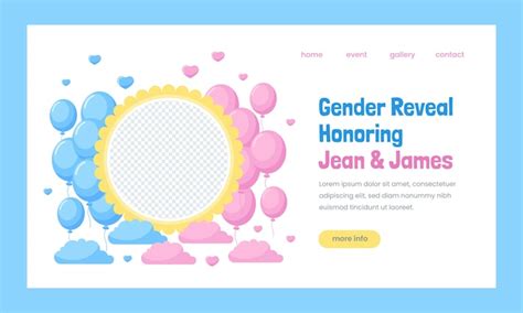 Premium Vector Gender Reveal Template Design