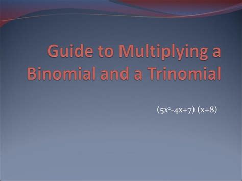 Polynomial Power Point Ppt Science