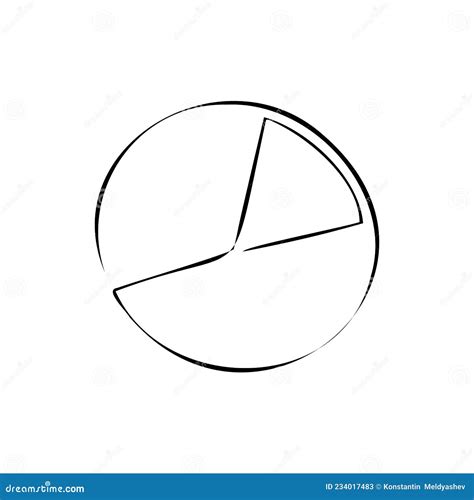 pie chart sketch cartoon vector 30964051