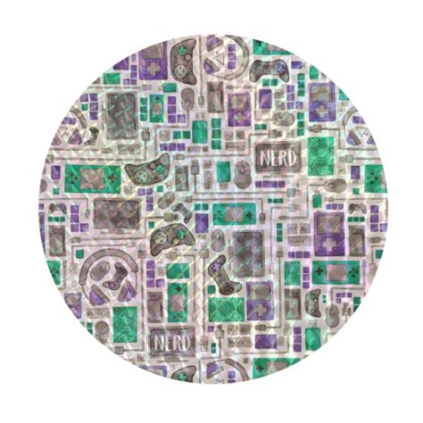 Buy Circle Stickers Nerdy Gamer Pattern Designed By Elena Oneill