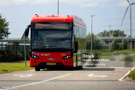 Regional Bus Of Ret Heading To Berkel On The Streets Of Bleiswijk Stock