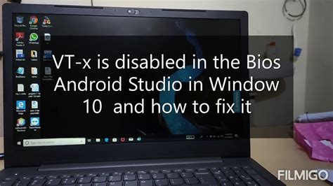 VT X Is Disabled In The Bios Android Studio In Window And How To Fix It YouTube