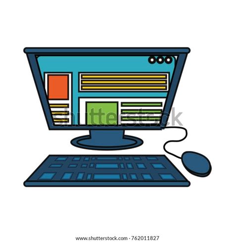 Computer Keyboard Mouse Icon Stock Vector Royalty Free Shutterstock