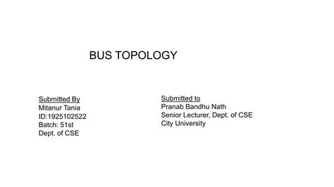 Bus Topology Lab PPT