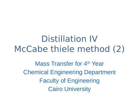 Pptx Distillation Iv Mccabe Thiele Method 2 Dokumentips