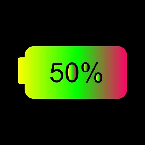 Unique Half Battery Vector Icon Vector Art At Vecteezy