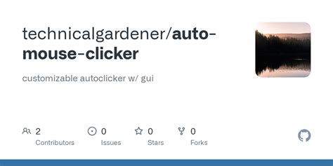GitHub Technicalgardener Auto Mouse Clicker Customizable Autoclicker W Gui