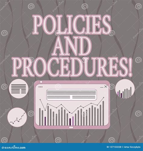 Word Writing Text Policies And Procedures Business Concept For Set Of