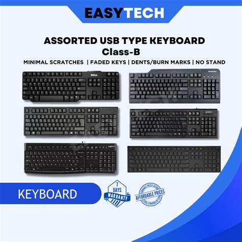 Easytech Class B Assorted Heavy Duty Branded Usb Type Wired Keyboard