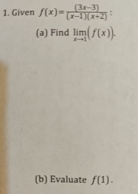 solved given f x 3x 3 x 1 x 2 ﻿ a ﻿find