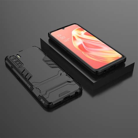 For Oppo A Pc Tpu Shockproof Protective Case With Holder Black Alexnld Com