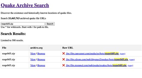 Find Rare Quake Files New Archive Index And Search Quake Quaddicted Discussions