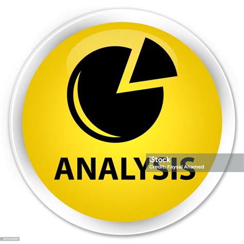 Analysis Premium Yellow Round Button Stock Illustration Download