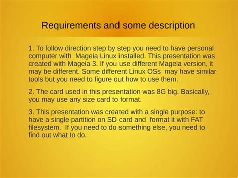 Formatting Sd Card In Mageia Linux Os Ppt