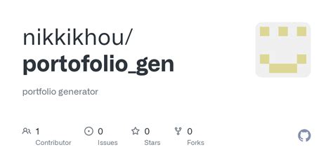 Github Nikkikhou Portofolio Gen Portfolio Generator