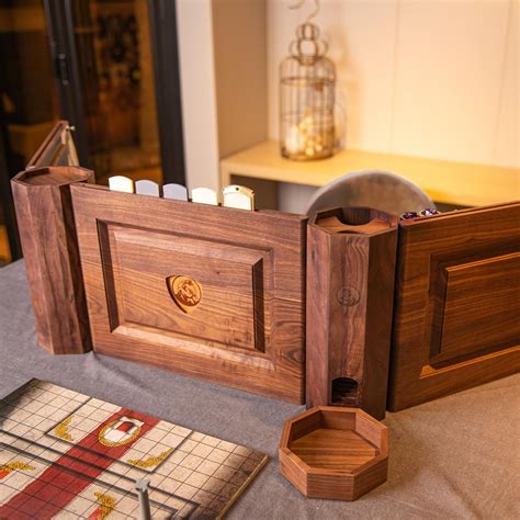 Meokkaebi Wooden Dm Screen Black Walnut Dnd 5e Game Master Screen For Coc Campaigns With