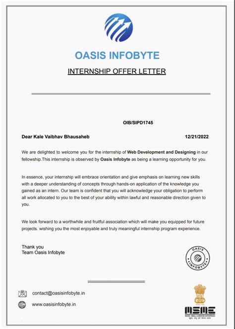 Vaibhav Kale On Linkedin Connections Oasisinfobyte Oasisinfobyte Internship Webdevelopment