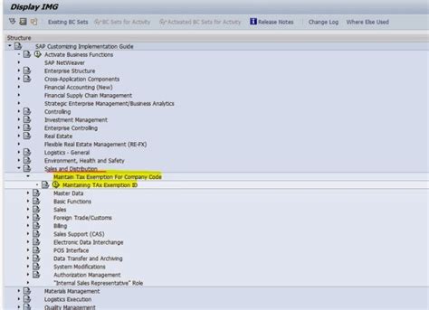 Spro Node For Customizing Table Sapcodes