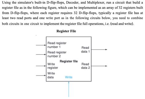 Solved Using The Simulators Built In D Flip Flops Decoder