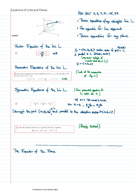 Section 12 5 Equations Of Lines And Planes 2024 09 12 13 Math140
