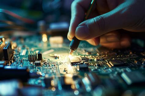 Engineer Crafting Circuitry Magic Stock Illustrations 3 Engineer