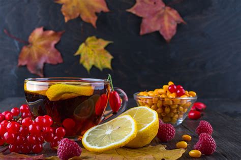 가 건강 한 음료 개념입니다 와을 딸기 바다 갈 매 나무속가 막 살 나무속 로즈 힙로 웬이을 차 한잔 나뭇잎 비타민 C 음료 0명에 대한 스톡 사진 및 기타 이미지 Istock