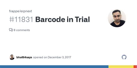 Barcode In Trial · Issue 11831 · Frappeerpnext · Github