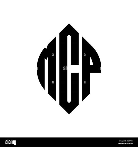 MCP Circle Letter Logo Design With Circle And Ellipse Shape MCP Ellipse Letters With