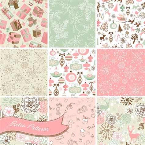 Christmas Seamless Backgrounds — Stock Vector © Alisafoytik 34063961