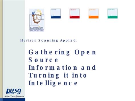 deriving intelligence from open source information pps technology