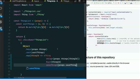 Day 07 Afternoon Part 5 Thinglist React Contenteditable Xtbc