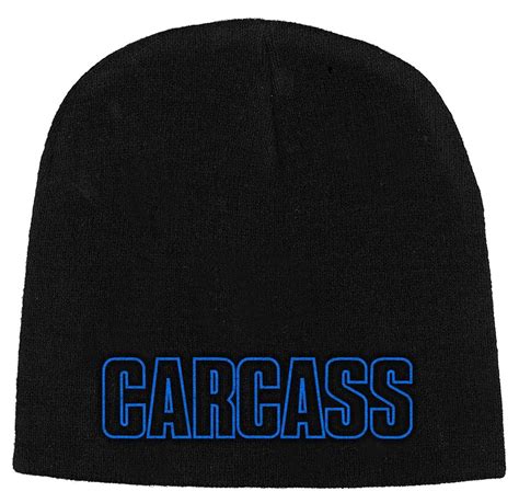 Carcass Logo Black Beanie Hat Eyesore Merch