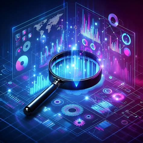 Data Analysis Search Engine Optimization Or Seo Magnifier Charts Graphs