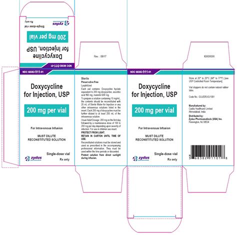 Doxycycline Injection Powder Lyophilized For Solution