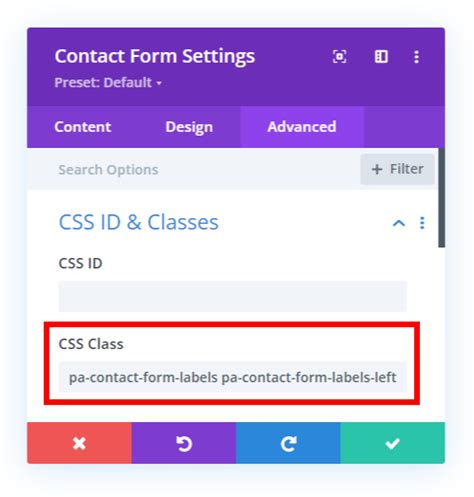 How To Move The Contact Form Field Labels To The Left Side Tutorial