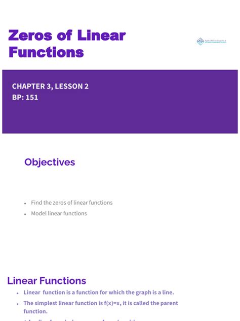 3 2 zeros of linear functions 24 25 pdf